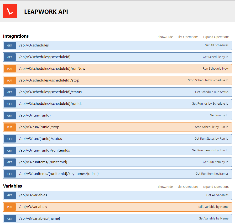 The LEAPWORK Public REST API